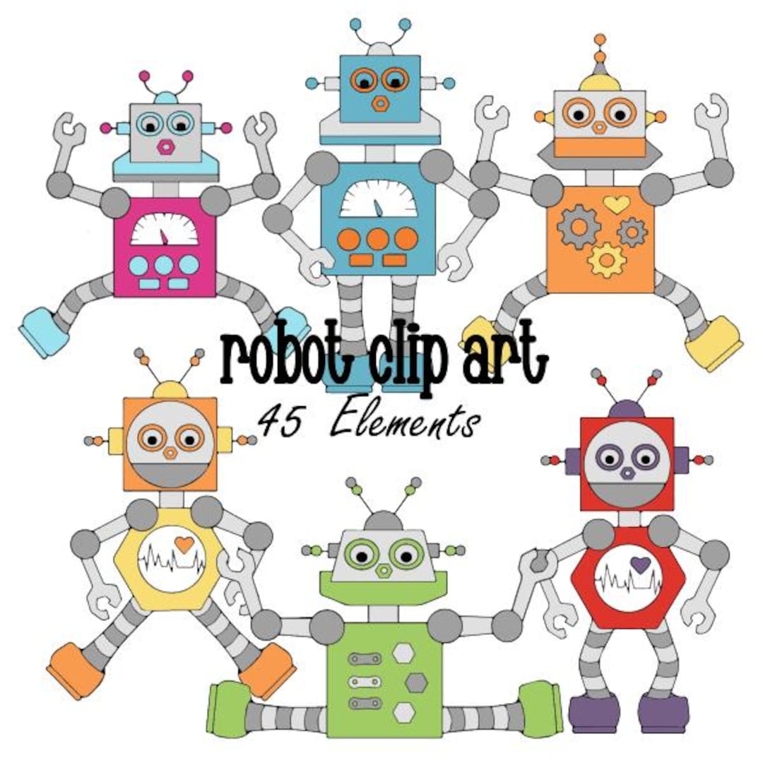 Robot Clipart, Robots, Cute Robot Clipart, Simple Robot Clipart ...