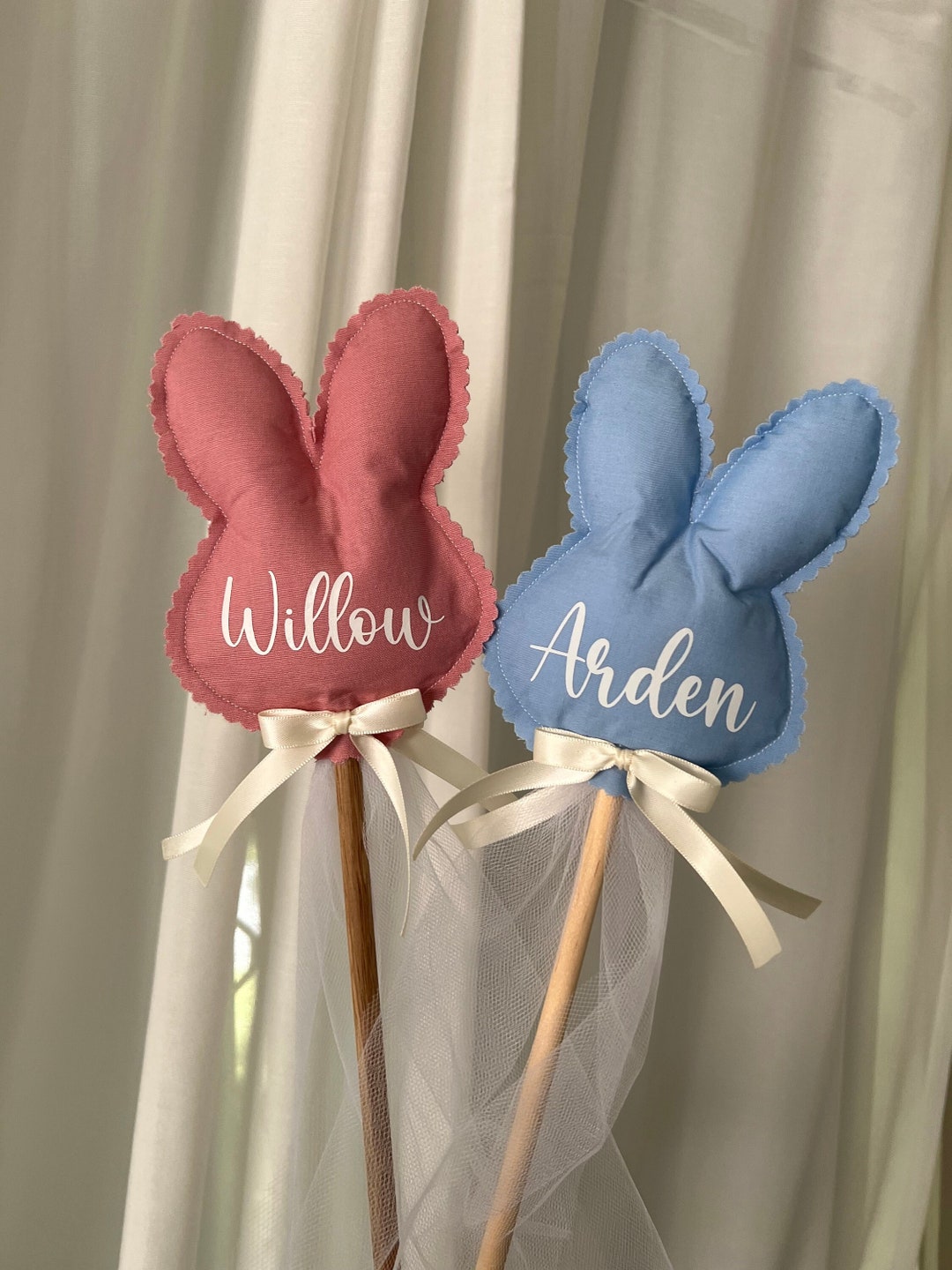 Personalised Easter Wand Bunny Wand Easter Keepsake Easter Gifts Easter ...