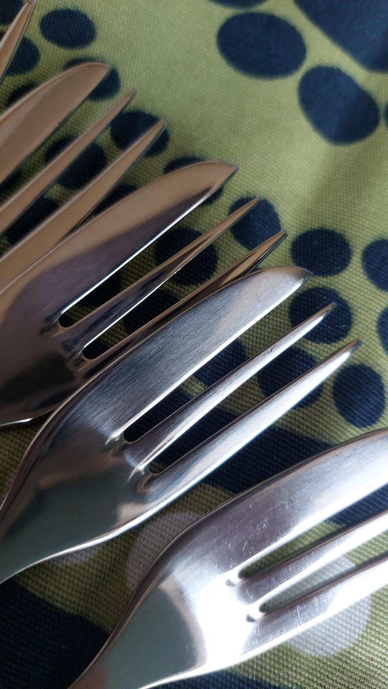Boda Nova,sweden,set of 6 Cake/dessert Forks,stainless Steel - Etsy