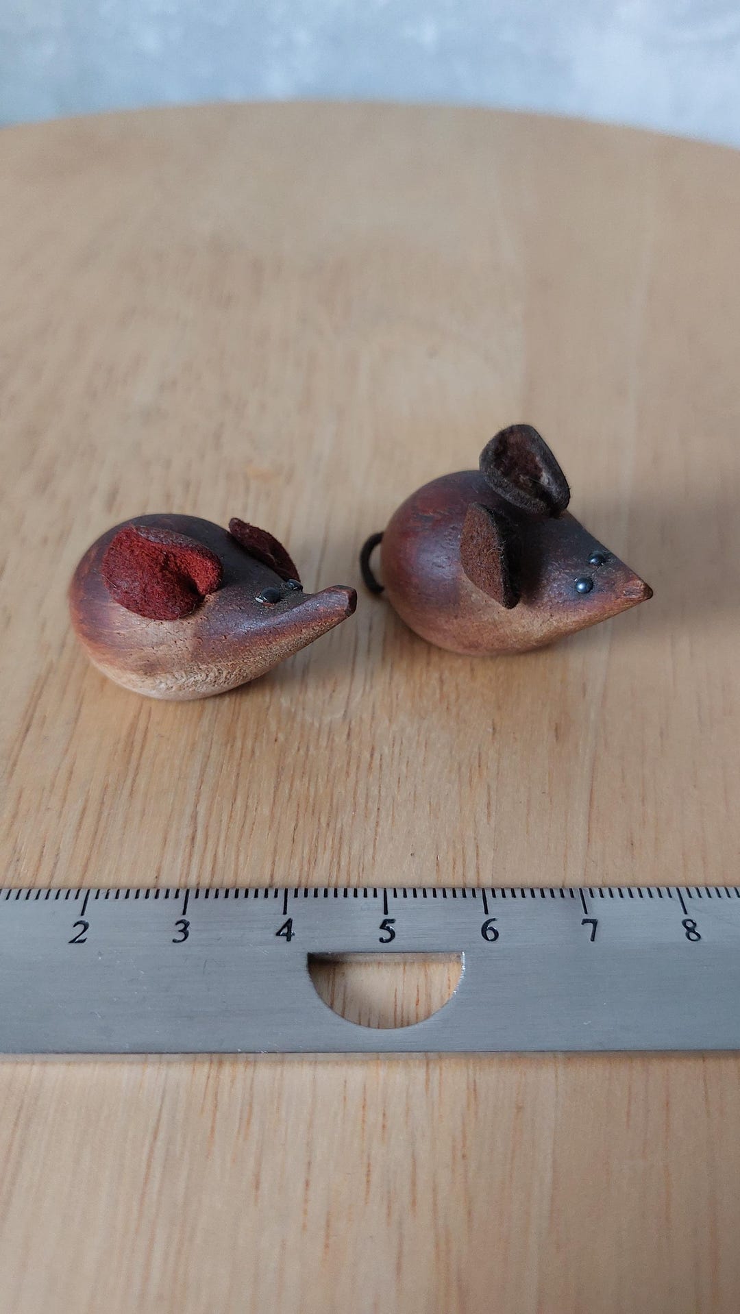 Two Cute Vintage Wooden Mice by H+F, Made in Denmark, 50's. - Etsy
