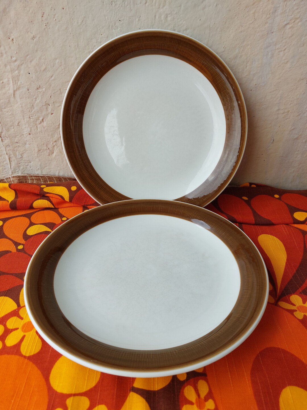 Rorstrand Koka Brown, Dinner Plates,design by Herta Bengtson, 1954 ...