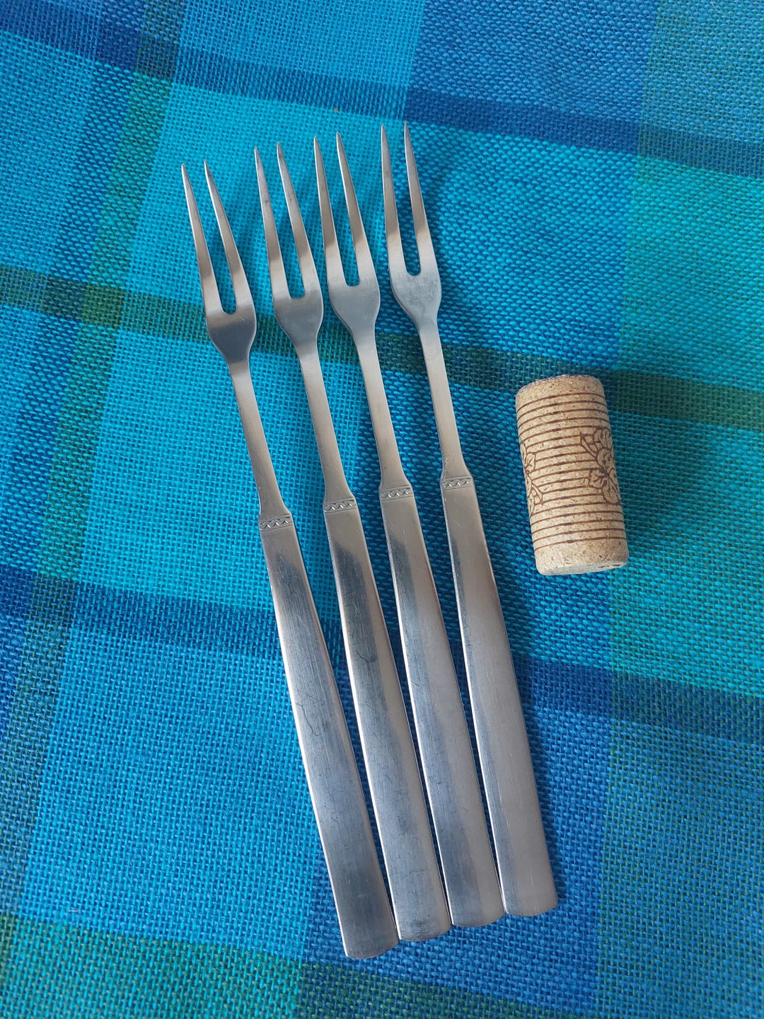 Gense,stainless,sweden.set of 4 Long Two-prong Forks - Etsy