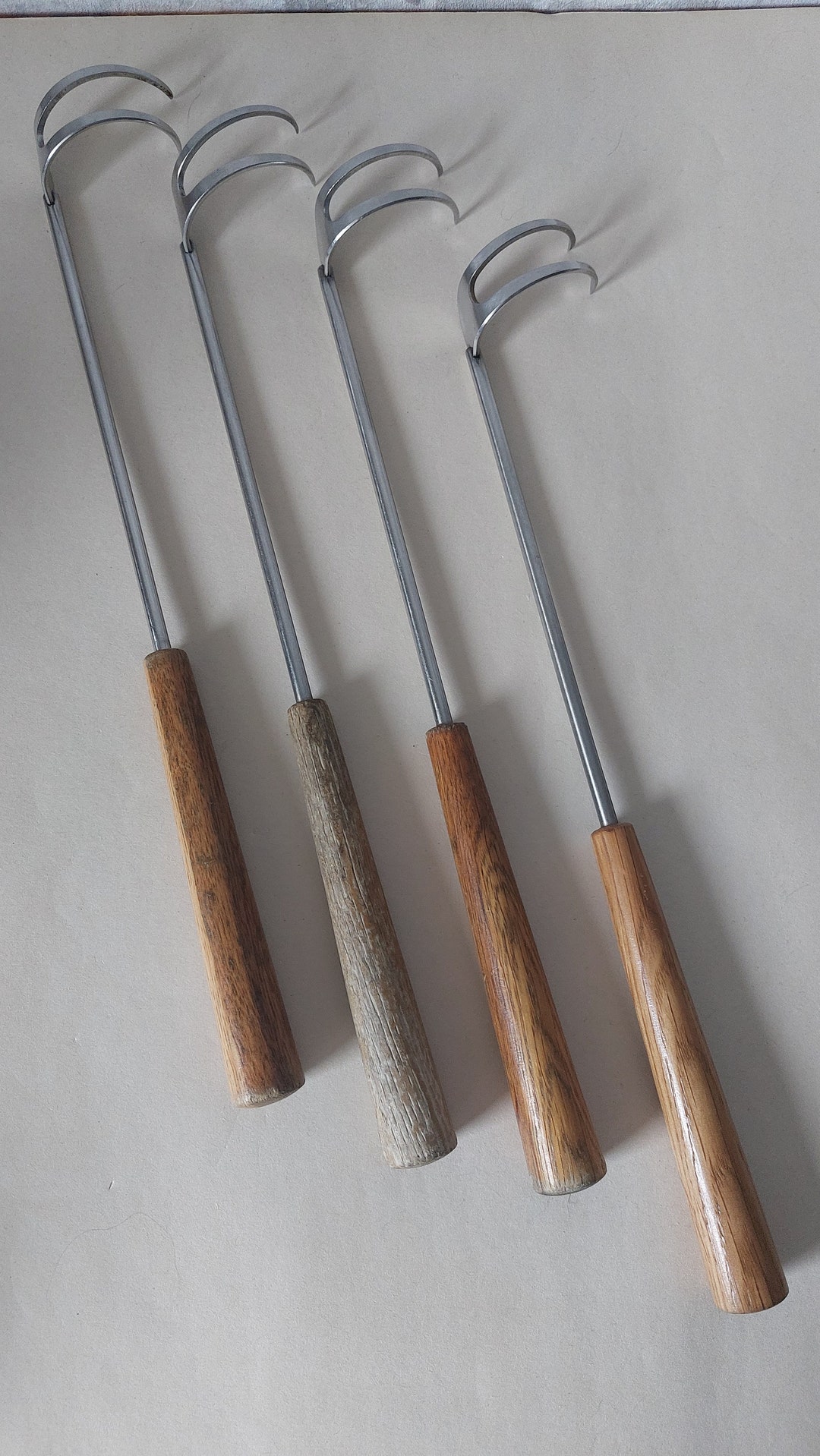 Nils Johan ”lasse Steak Turner ",vintage,set of 4 Curved Meat Forks ...