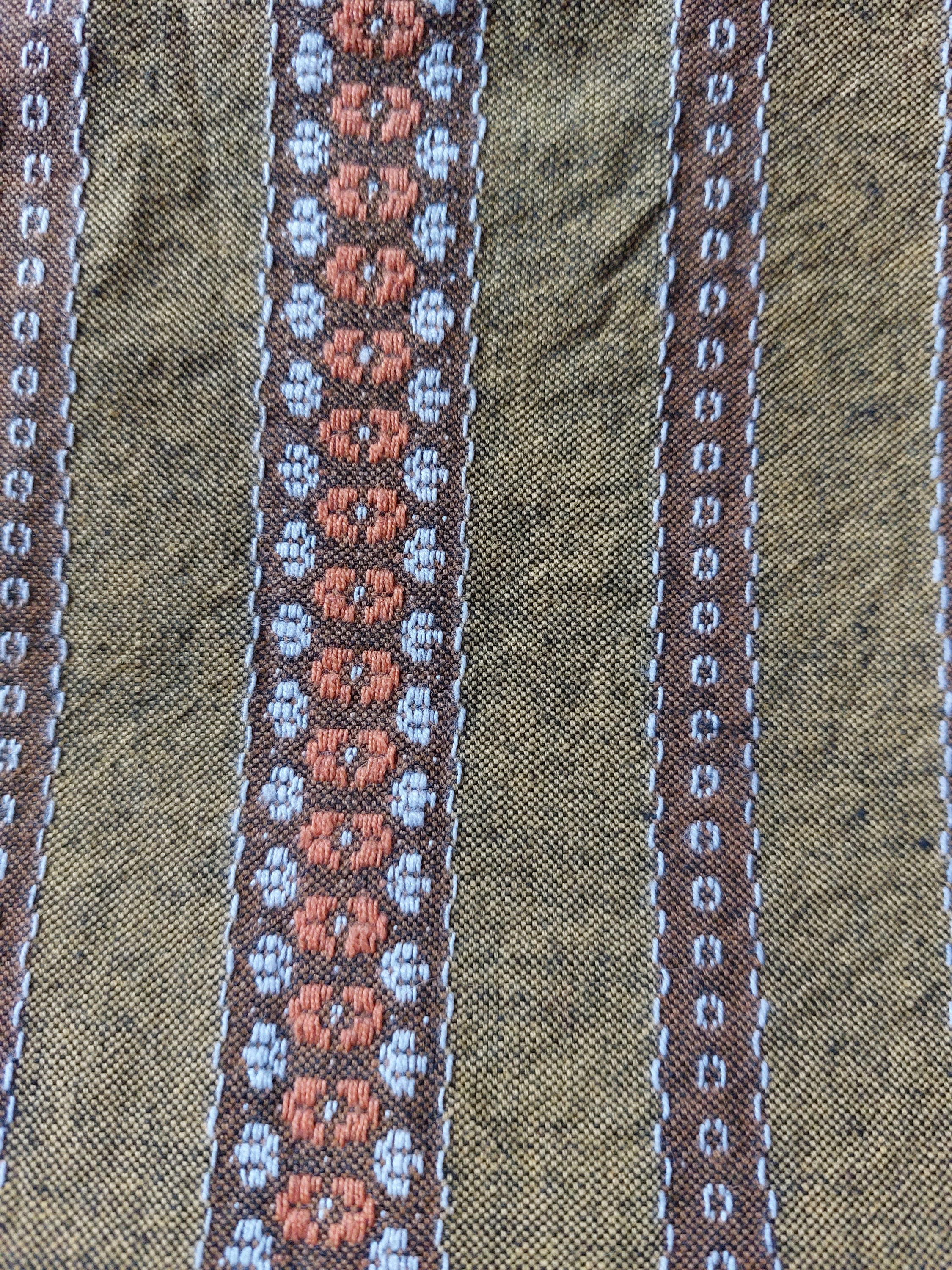 Woven Fabric, Retro Upholstery Fabric Khaki Color With Beige Brown ...