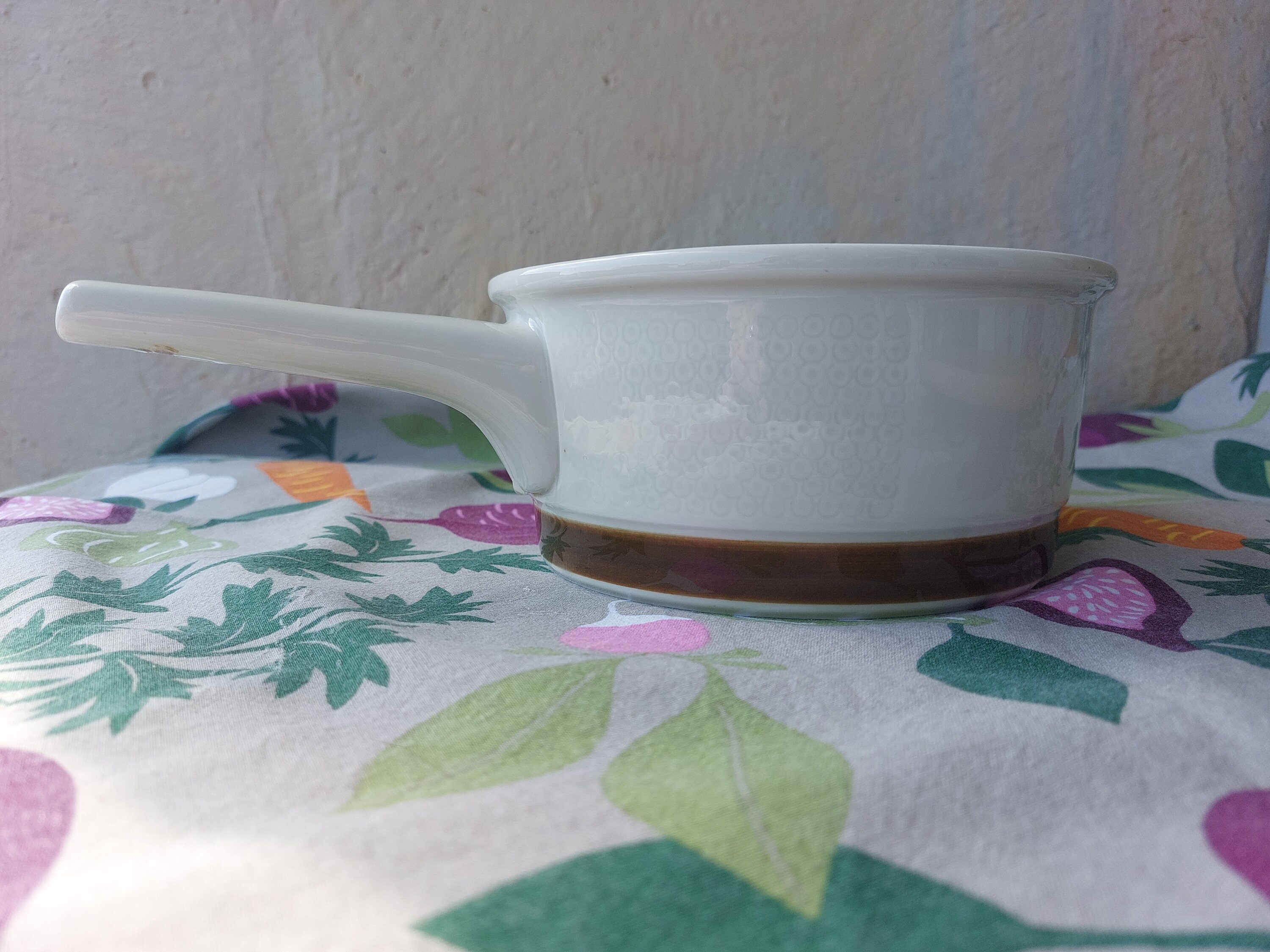 Vintage Rörstrand Forma Ovenproof Bowl With Handle White/brown. Sweden ...