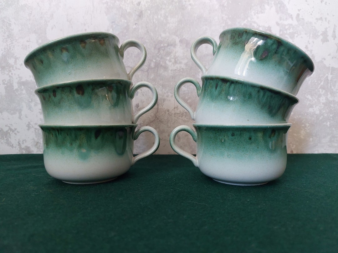 Hoganas Ceramic, Sweden, Set of 6 Green Cups,park ,scandinavian Design ...