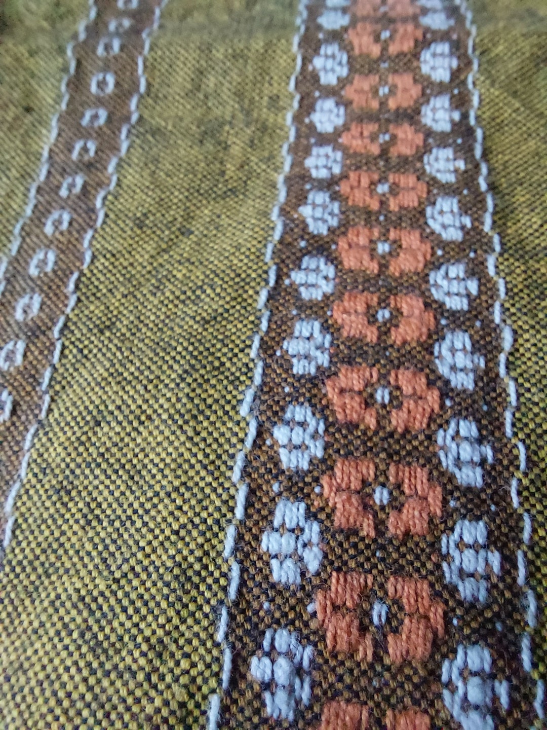 Woven Fabric, Retro Upholstery Fabric Khaki Color With Beige Brown ...