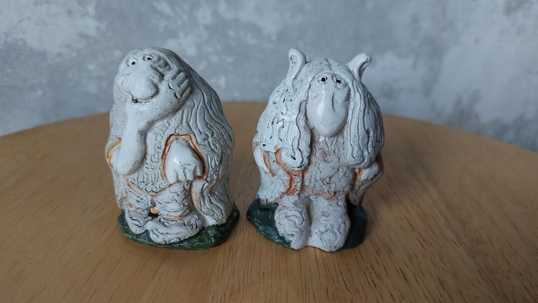 Two Ceramic Troll Figurines Based on Drawings John Bauer - Etsy