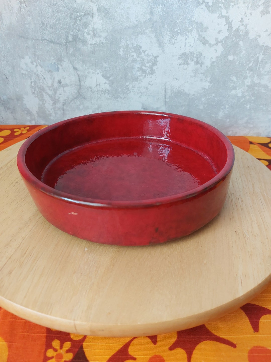 Red Italian Pottery.ceramic Bowl Red Color.håndlaget for Krowi.italia ...