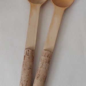 Wooden Serving Set With Cork Handles,signe Persson Melin Style - Etsy