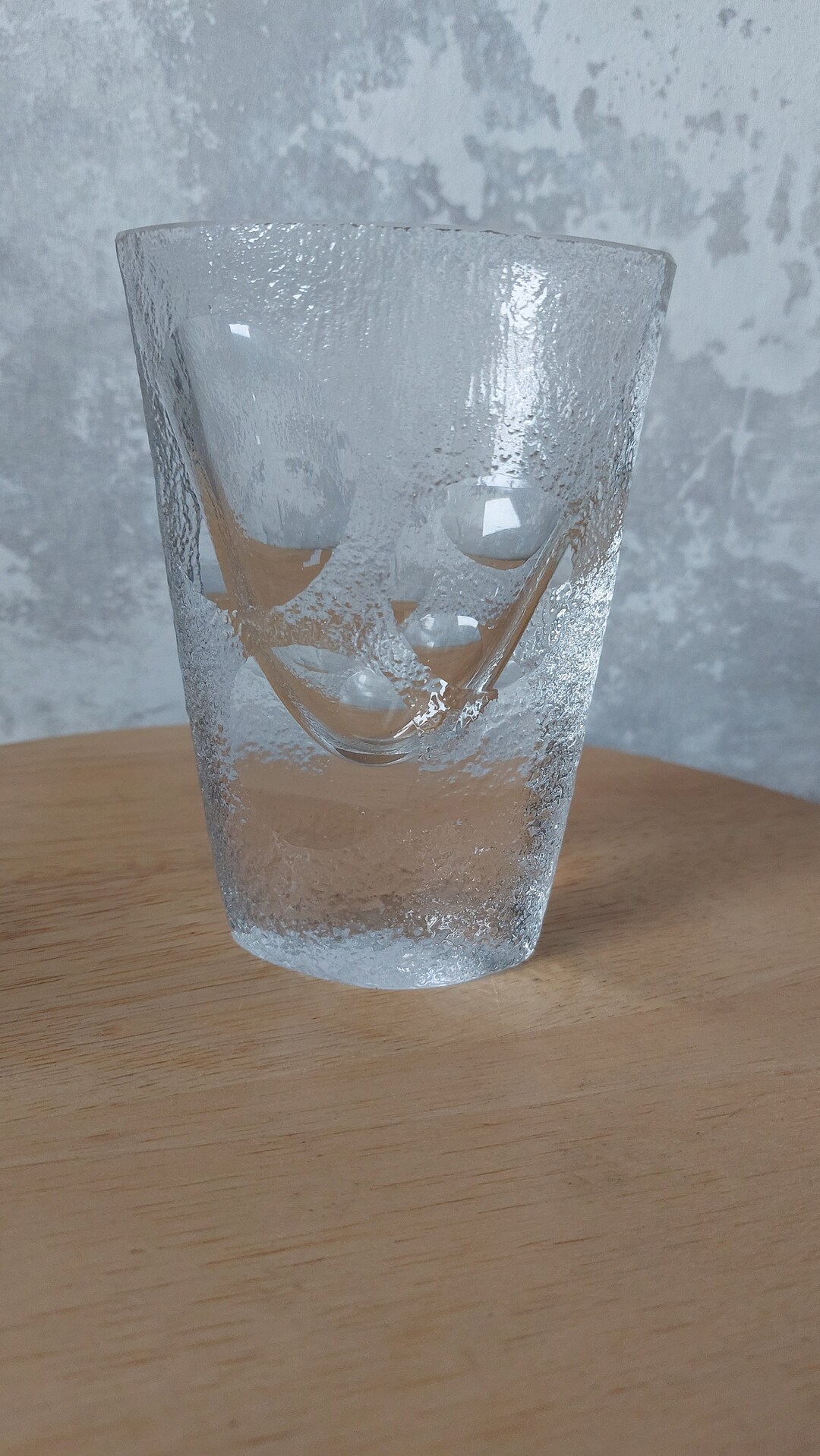 Retro Ice Glass Vase,vintage Finnish Art Glass Vase. - Etsy