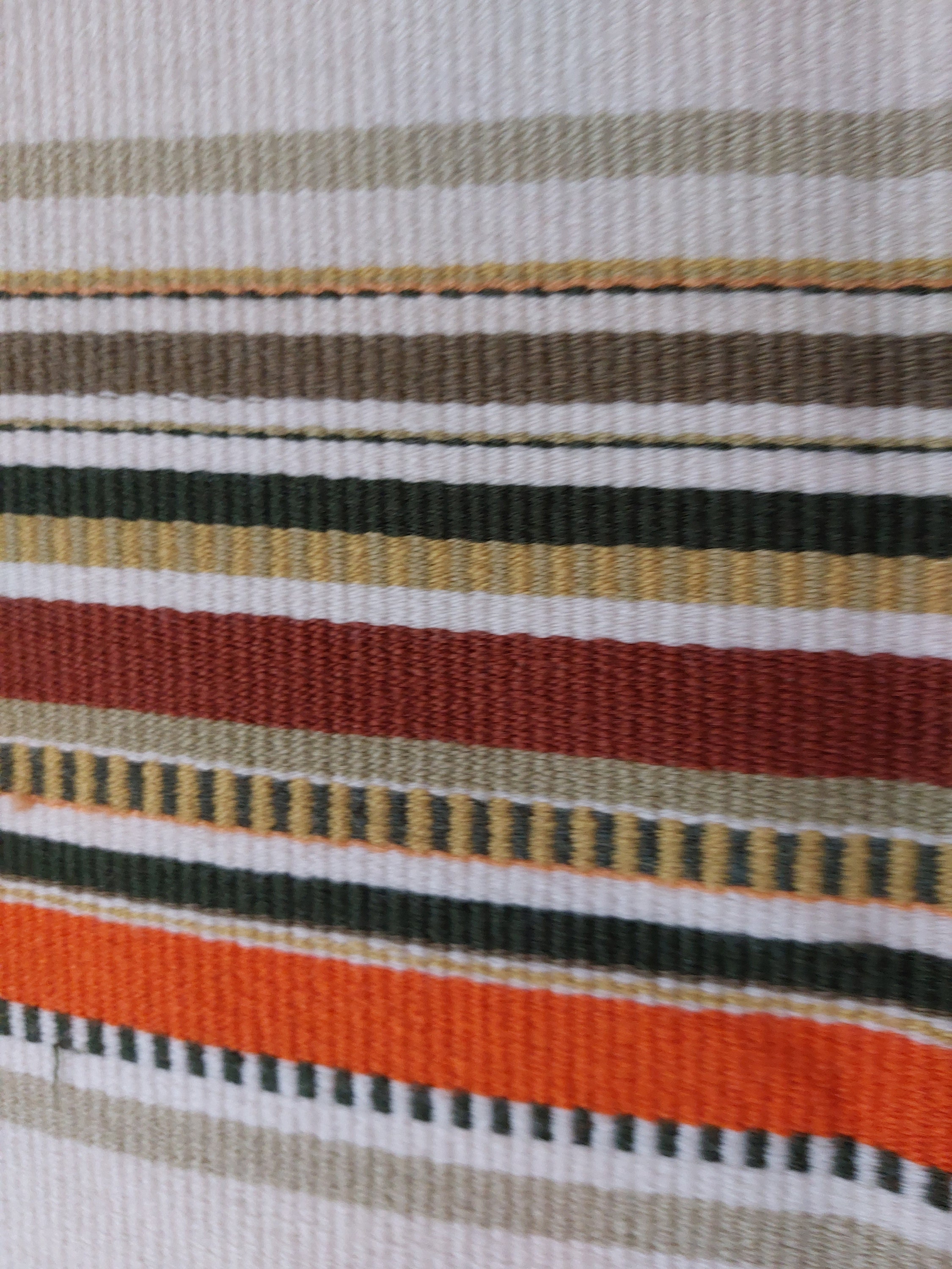 Finnish Raanu, Rare Very Large Vintage Midcentury Striped Woven Wool ...