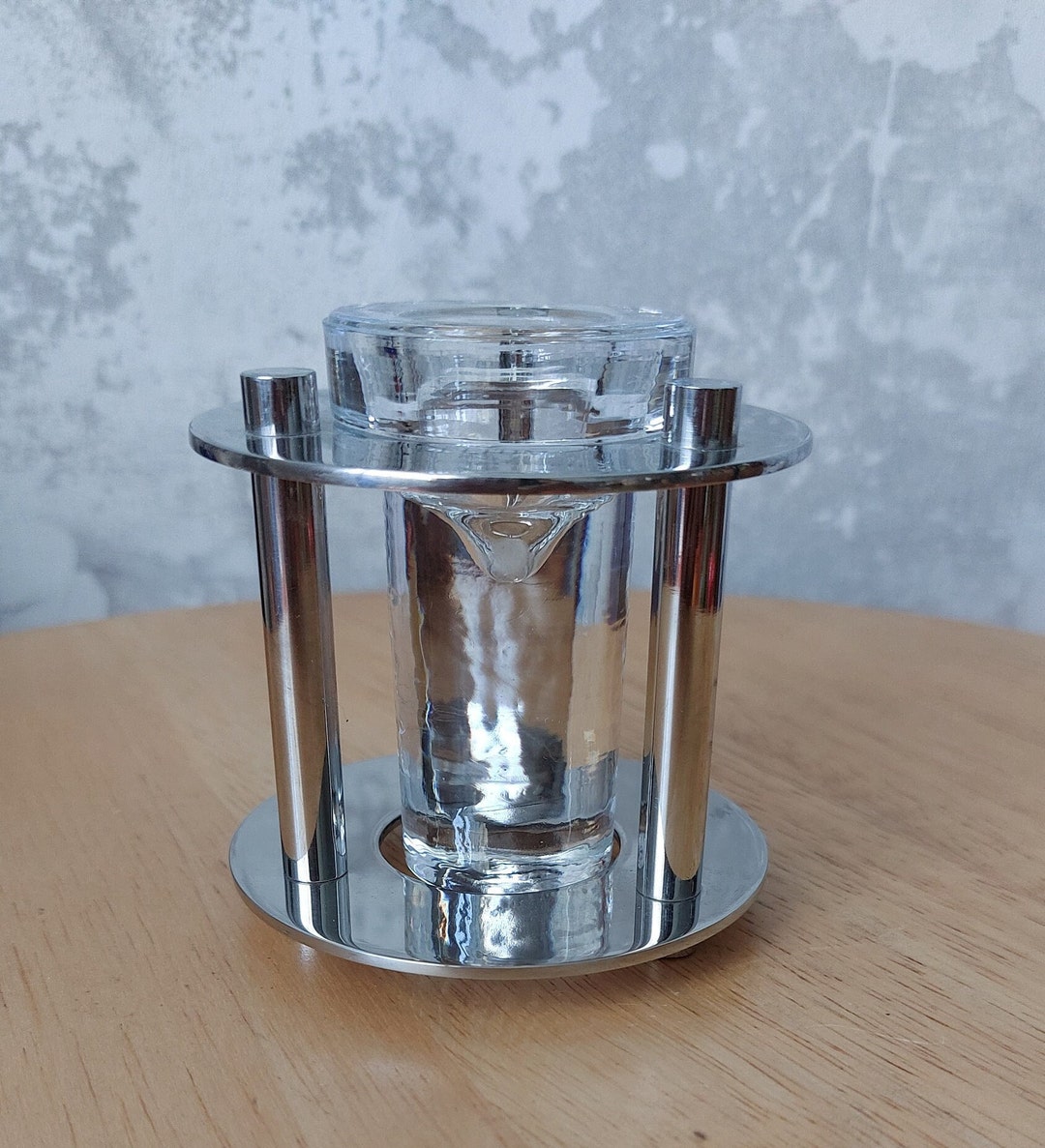 Keltum by Jan Des Bouvrie,candlholder, Stainless Steel and Glass - Etsy