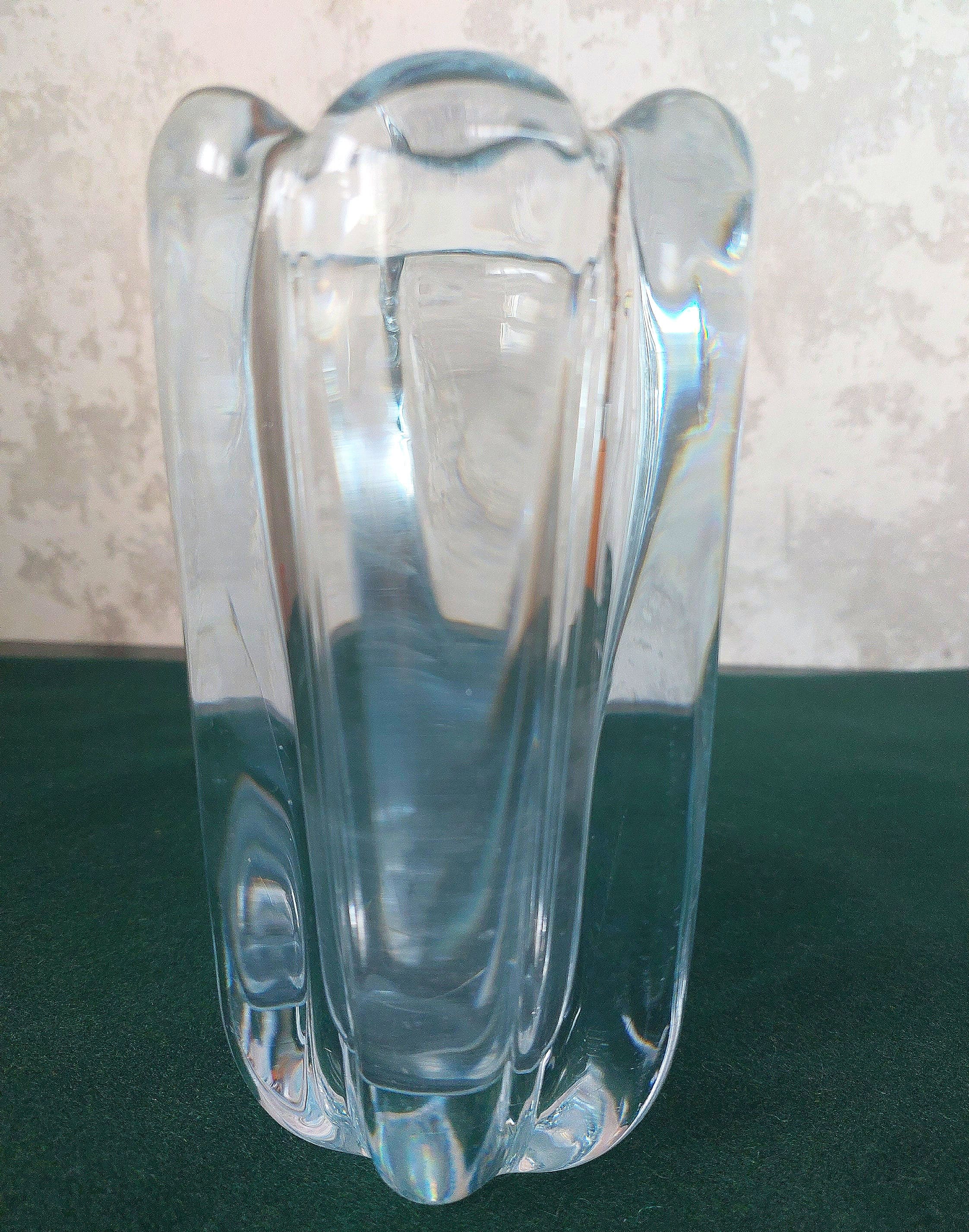 Orrefors Stella Polaris Ice Blue Glass Vase - Vicke Lindstrand Design ...