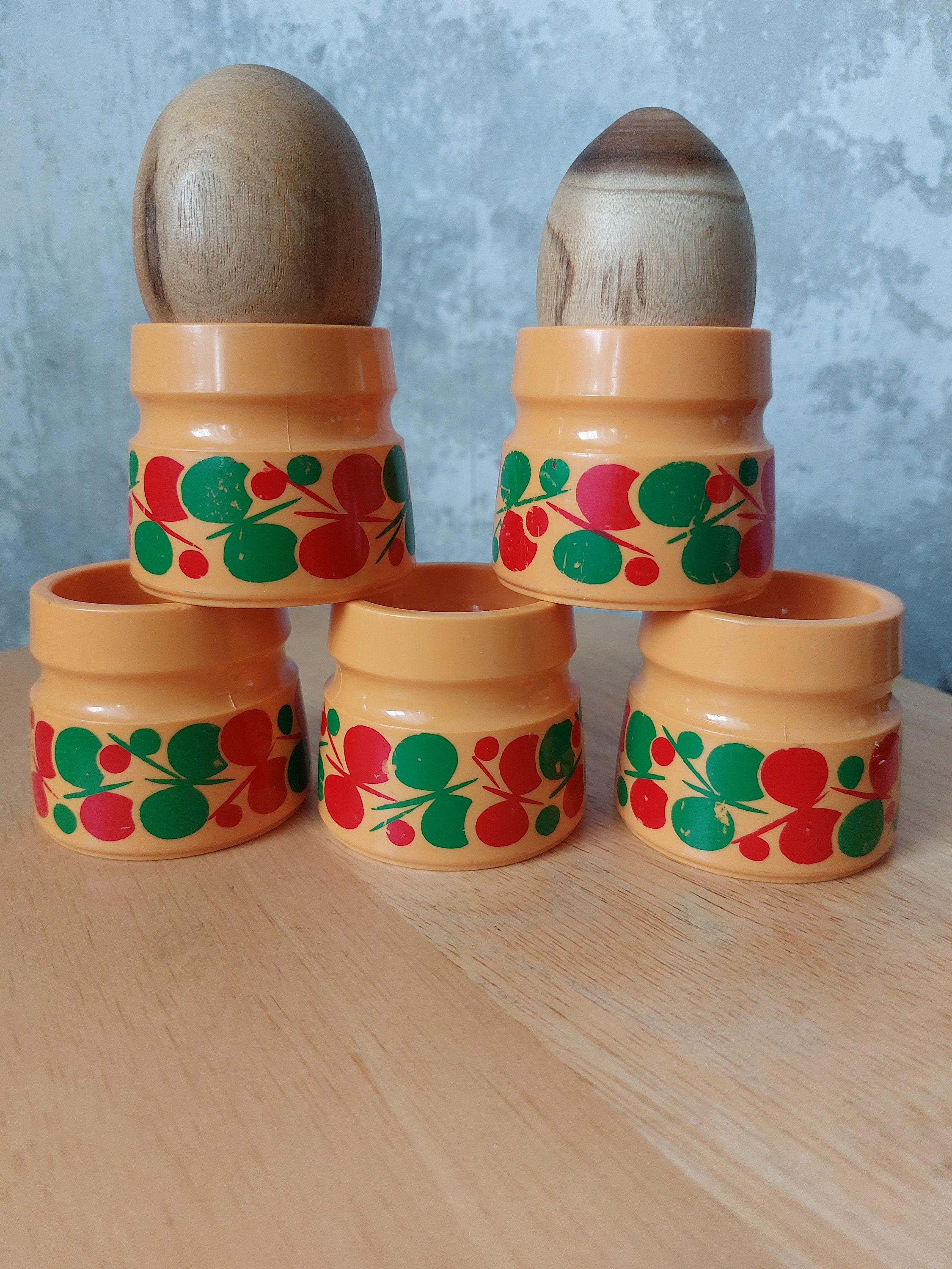 Set of 5 Eggs Cups, Emsa ,W. Germany ,space Age. - Etsy