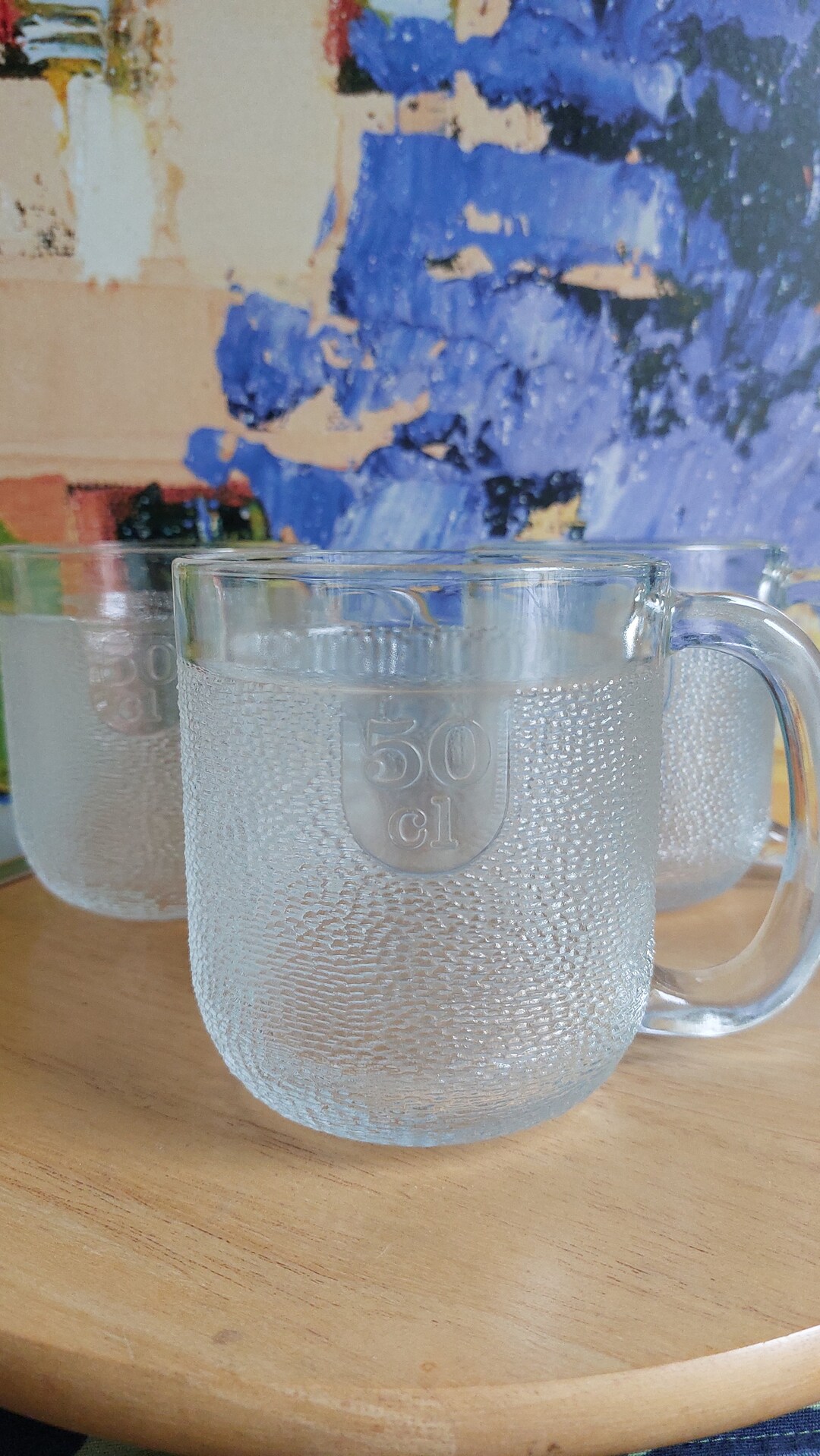 Arabia,made in Finland,set of Three Glass Beer Mugs,krouvi,0.5l ...