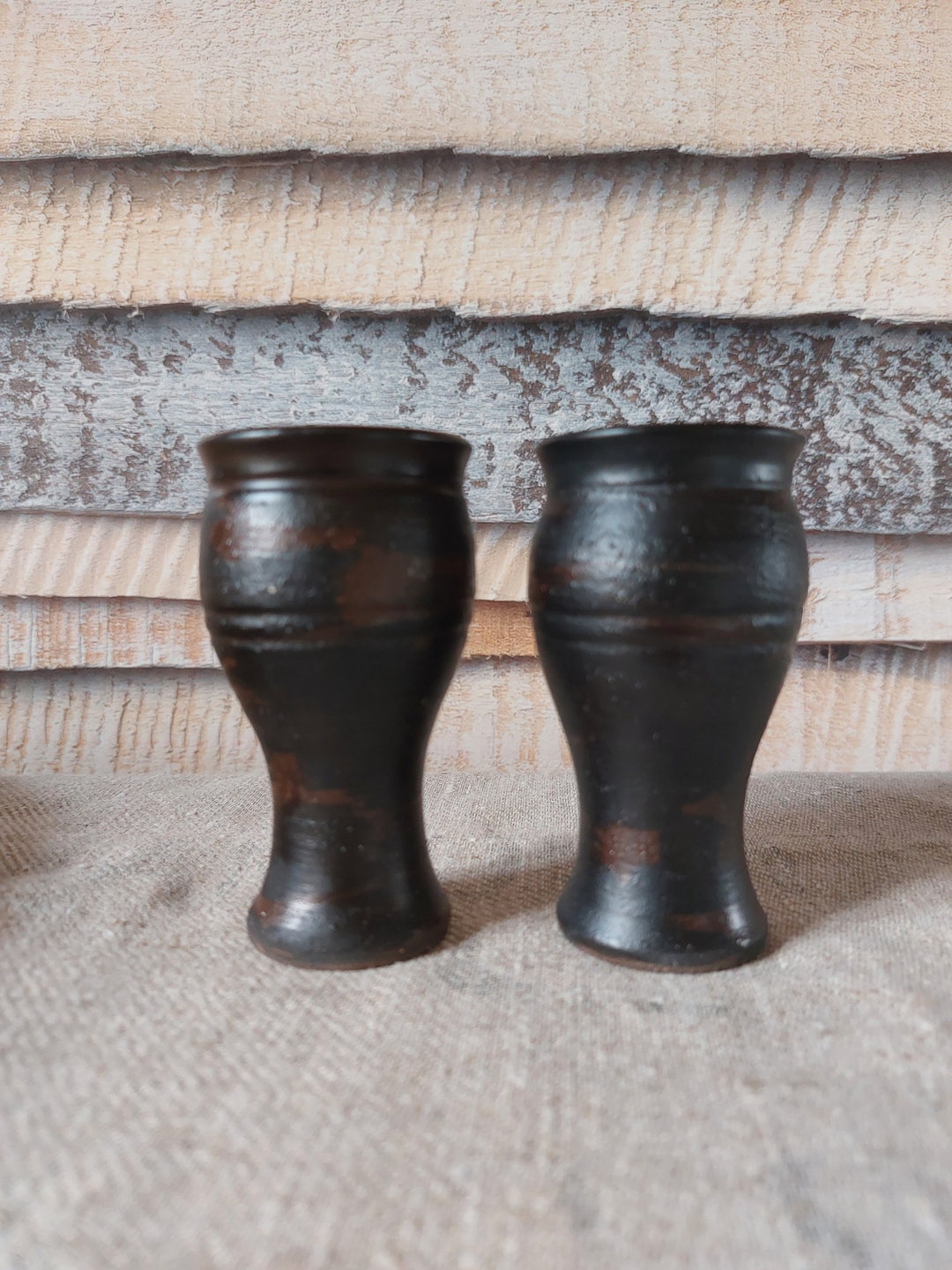 Two Miniature Vases or Ceramic Glasses, Åke Palmgren, Krukmakaren ...