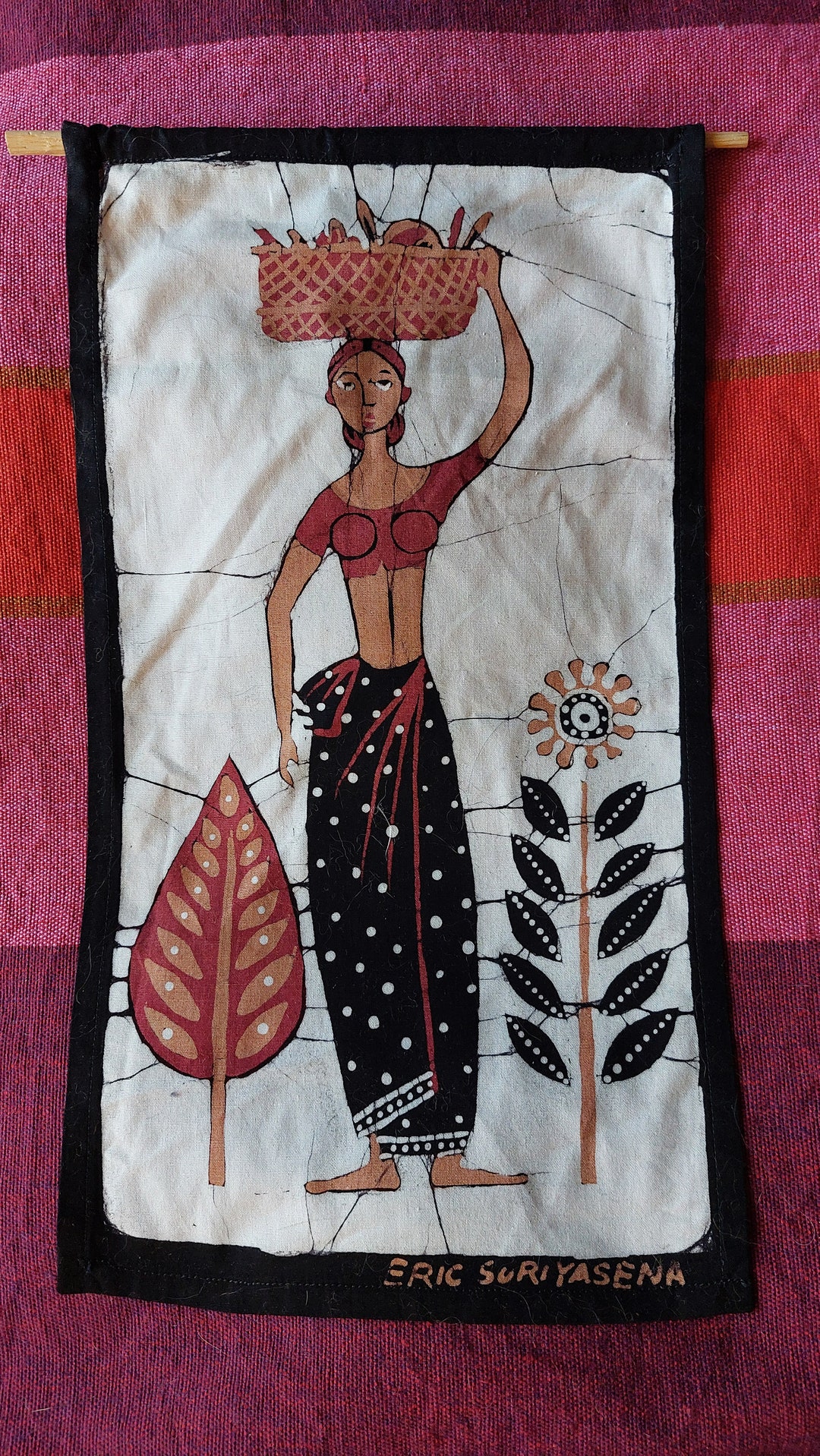 Batik Art Painting by Eric Suriyasena,vintage Wall Hanging - Etsy