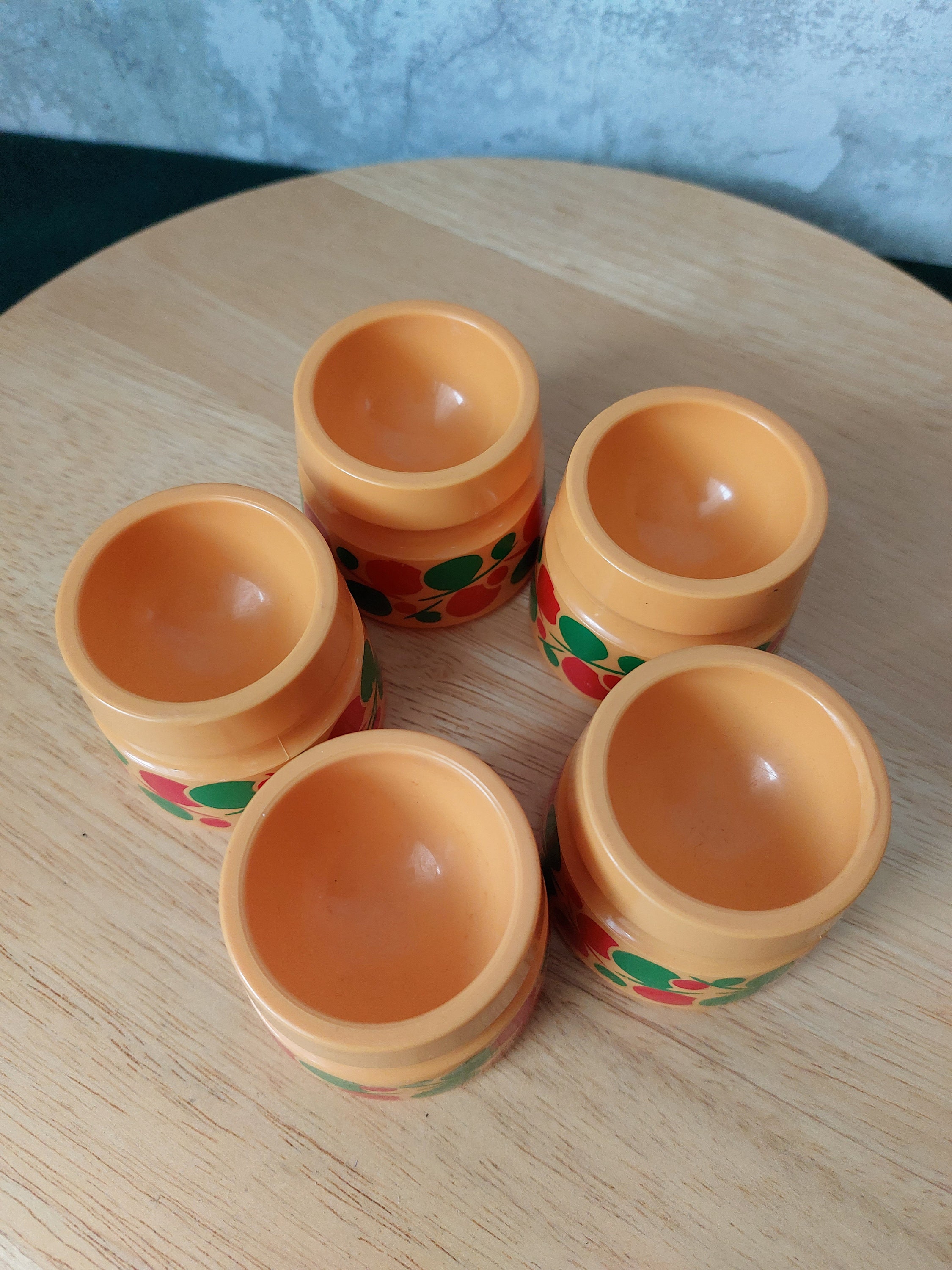 Set of 5 Eggs Cups, Emsa ,W. Germany ,space Age. - Etsy