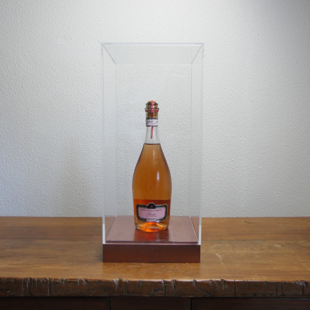 Acrylic Showcase, Display Case, With Rosé Wooden Base 20 X 20 X 40 Cm ...