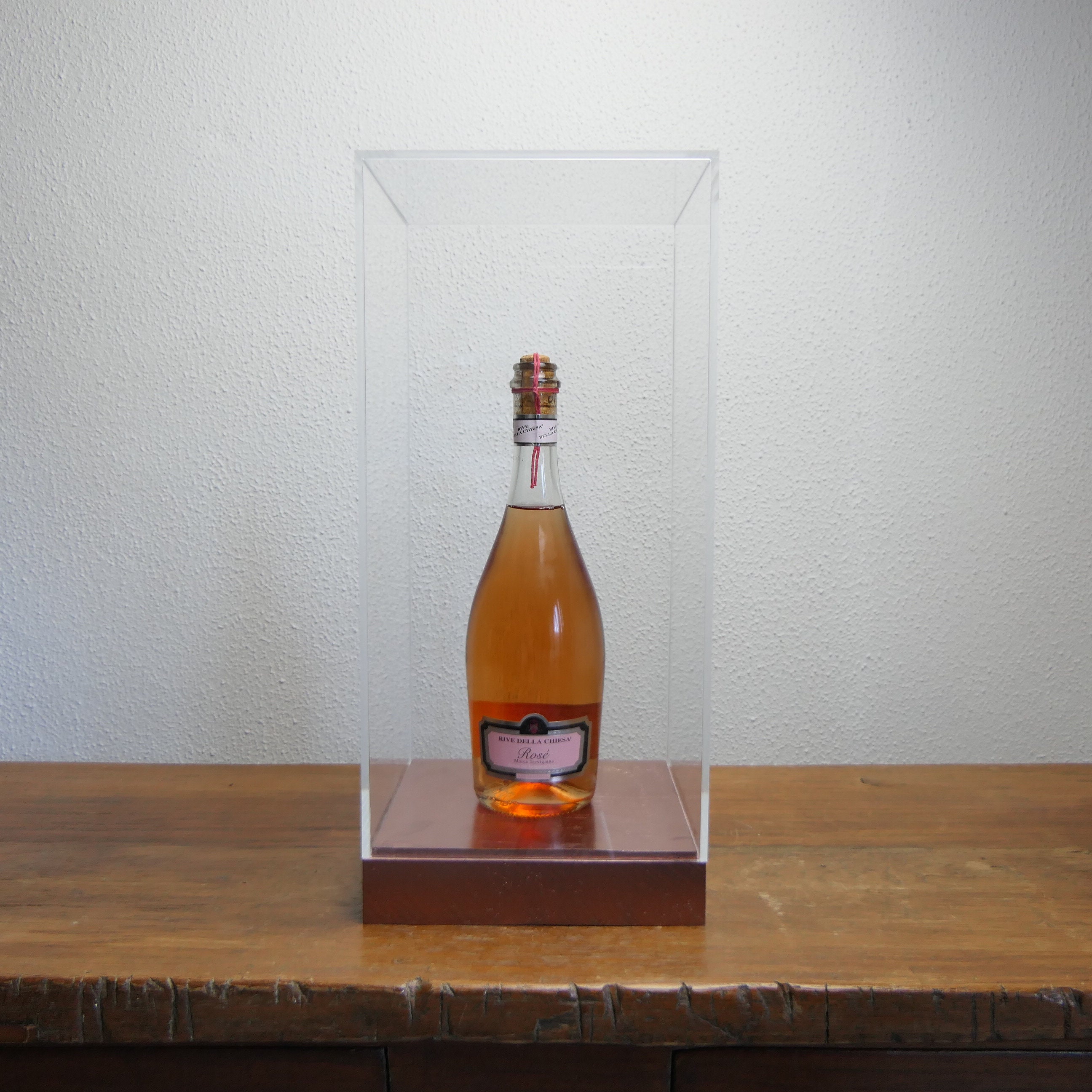 Acrylic Showcase, Display Case, With Rosé Wooden Base 20 X 20 X 40 Cm 7 ...