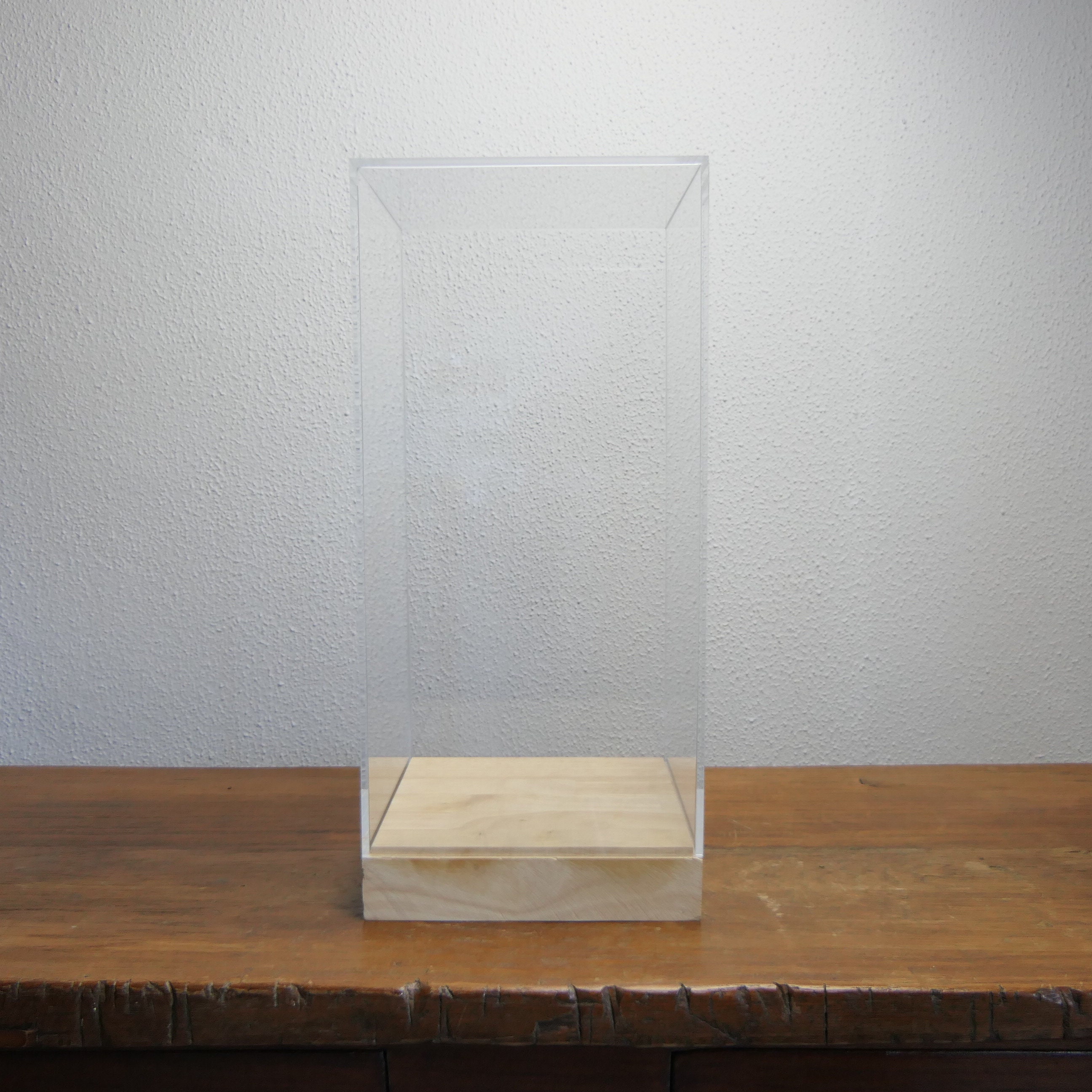 Acrylic Showcase Display Case With Wooden Base 20 X 20 X 40 - Etsy