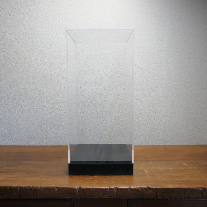 Acrylic Showcase, Display Case, With Black Wooden Base 20 X 20 X 40 Cm ...