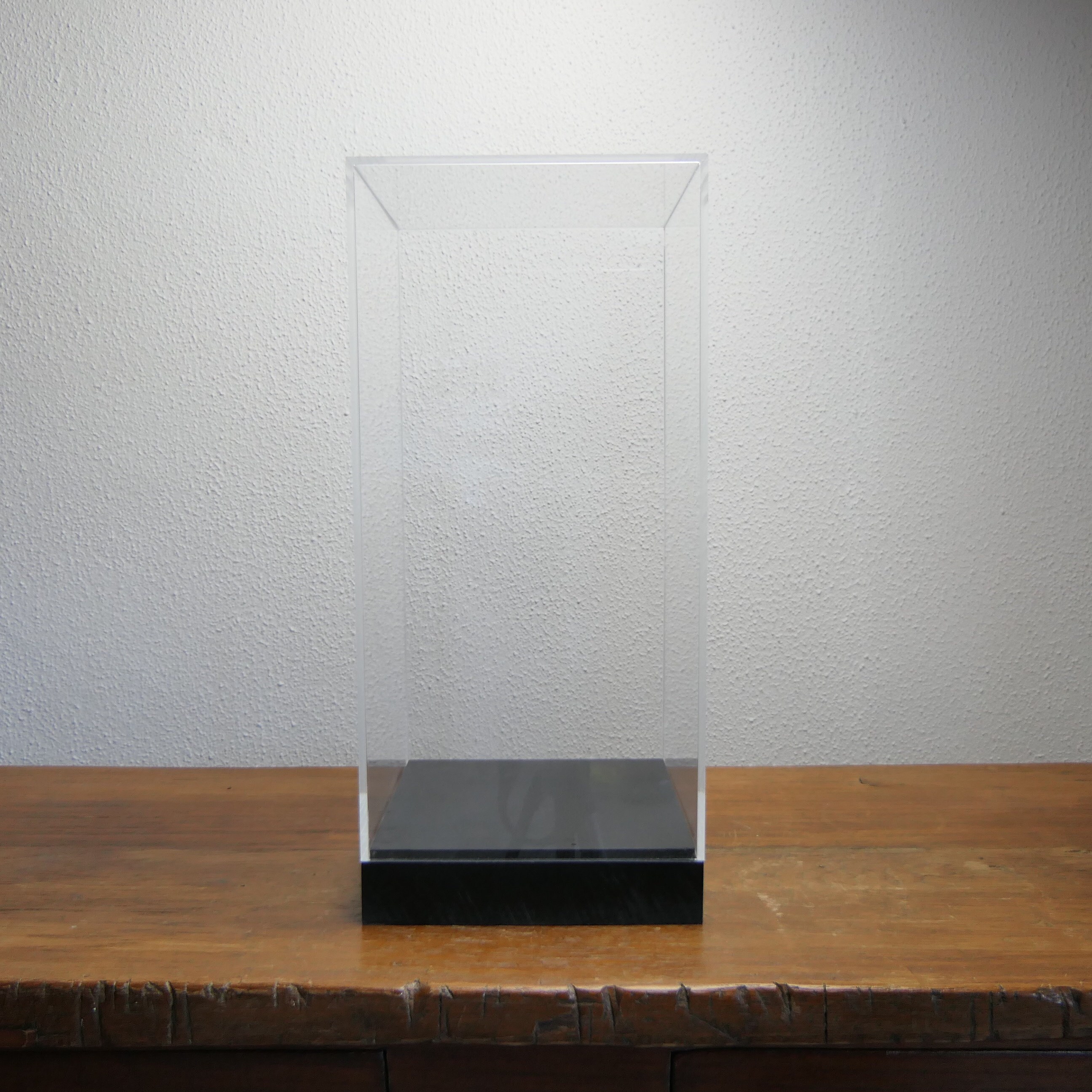 Acrylic Showcase, Display Case, With Black Wooden Base 20 X 20 X 40 Cm ...