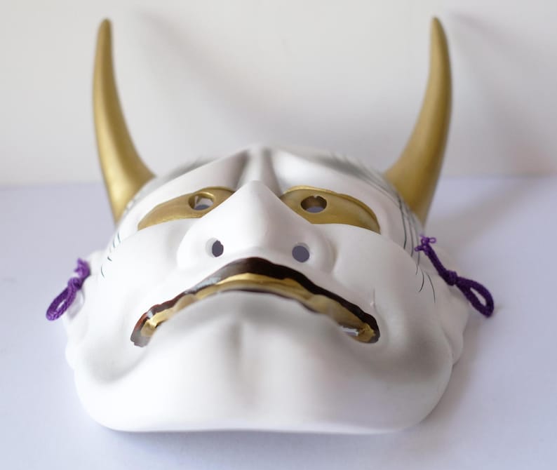 Vintage Japanese Ceramic Noh Masks, Han-nyamen - Etsy