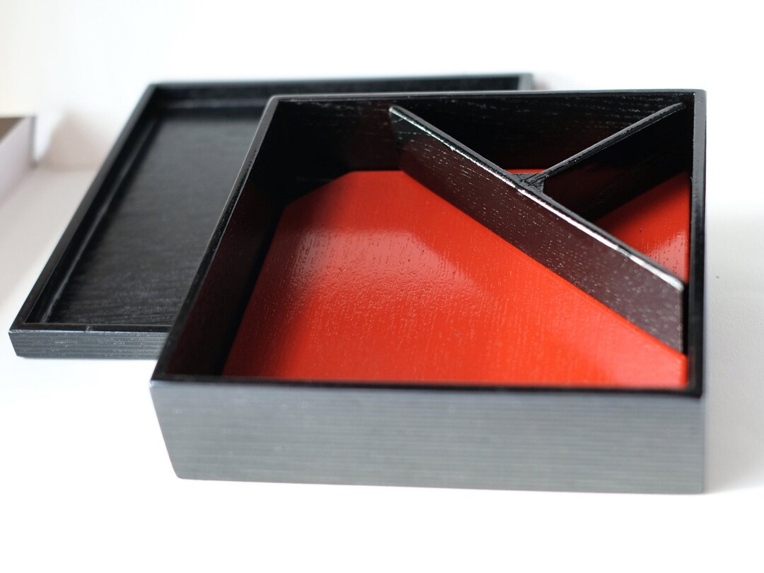 Lacquered Wooden Bento Box With Lid in Old Japanese Style - Etsy