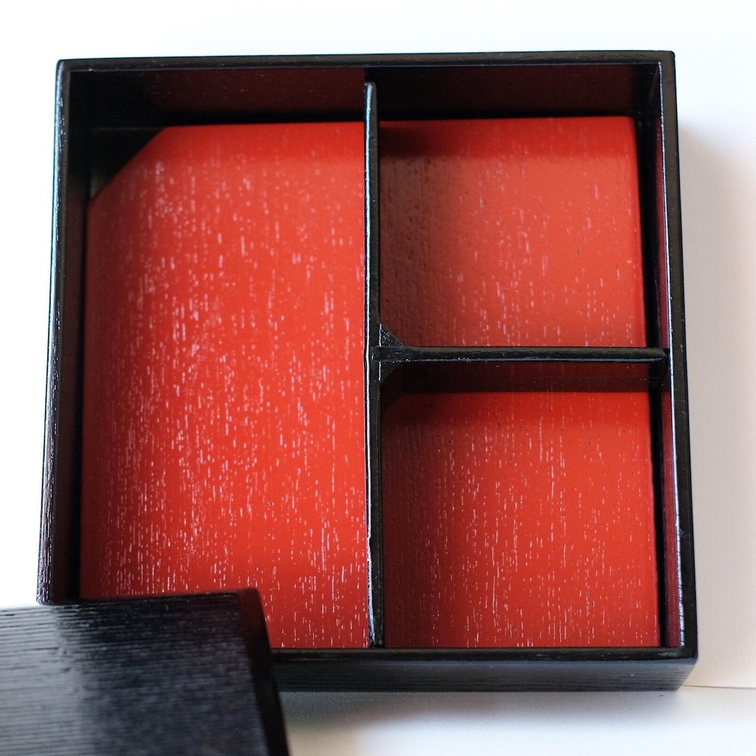 Lacquered Wooden Bento Box With Lid in Old Japanese Style - Etsy