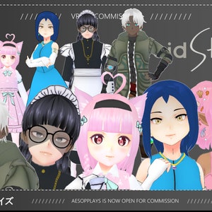 Vtuber and Vrchat Custom Avatar Commission for Streaming and Games - Etsy