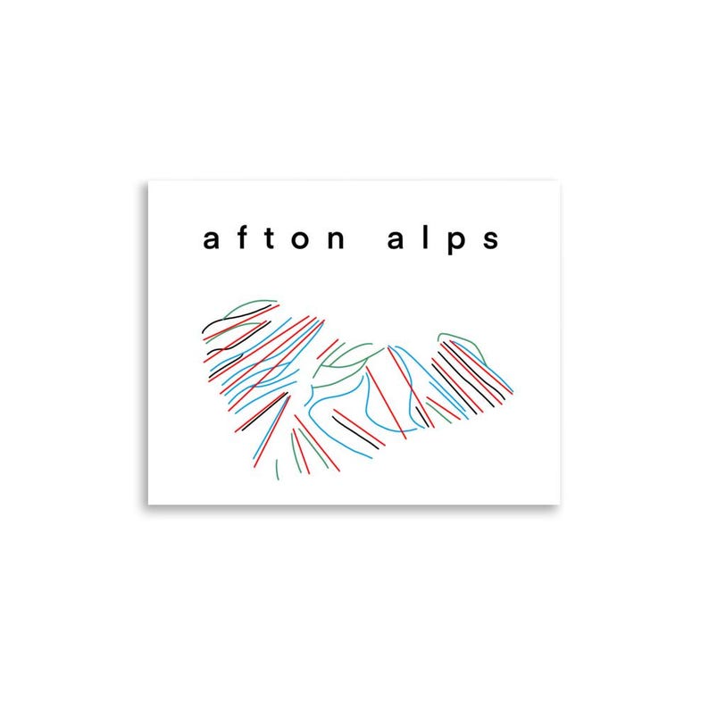 Afton Alps Ski Map Poster - Etsy