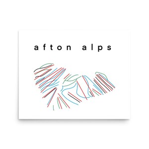 Afton Alps Ski Map Poster - Etsy