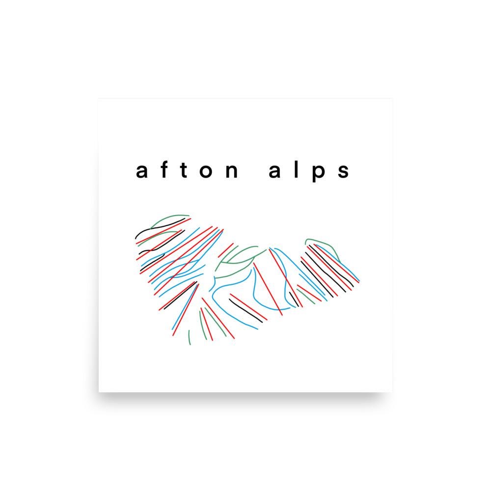 Afton Alps Ski Map Poster - Etsy