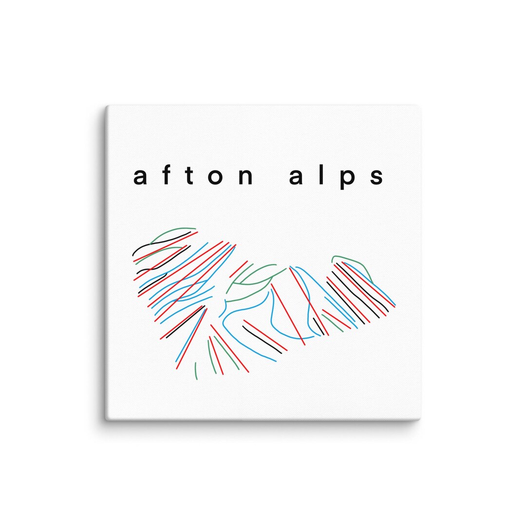 Afton Alps Ski Map Canvas - Etsy