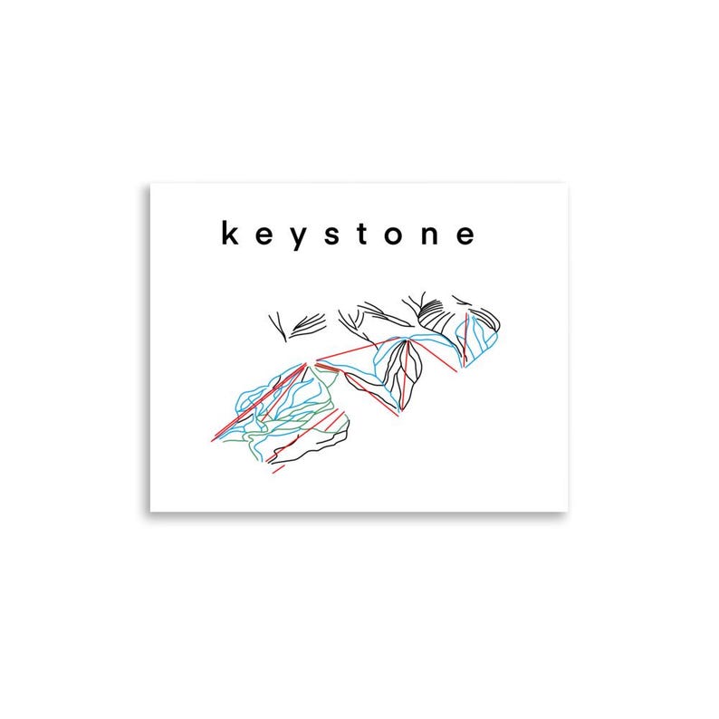 Keystone Ski Map Poster - Etsy