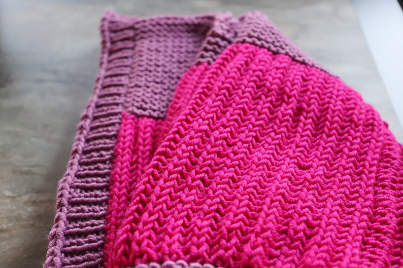 Pink and Purple Color Chunky Knitted Cardigan | Knitting Pattern ...