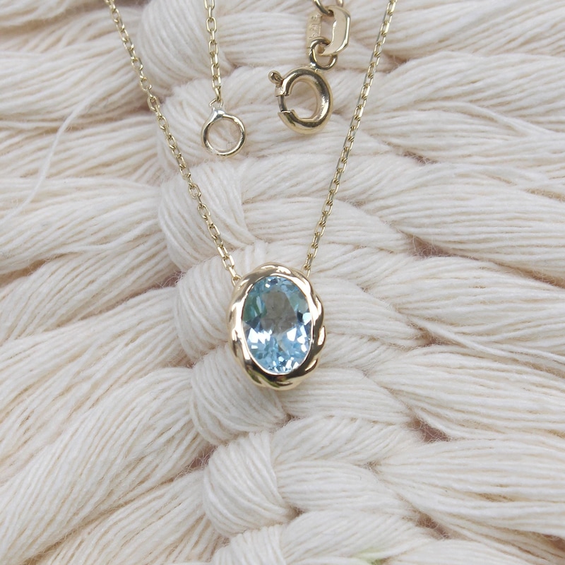 Aquamarine Necklace - Etsy