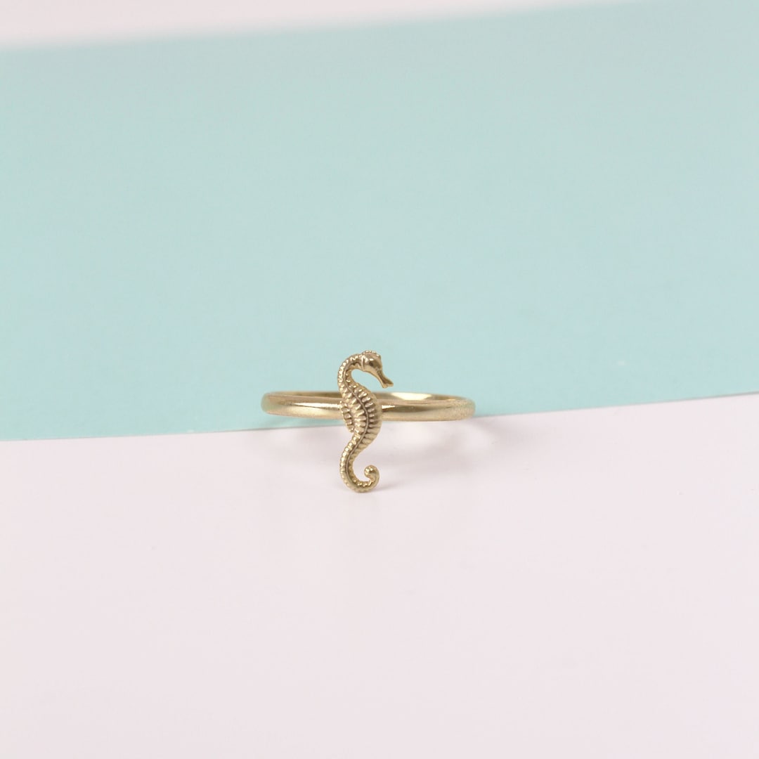 Gold Seahorse Ring 18k Gold Animal Ring Gold Birthday Gift for Her ...