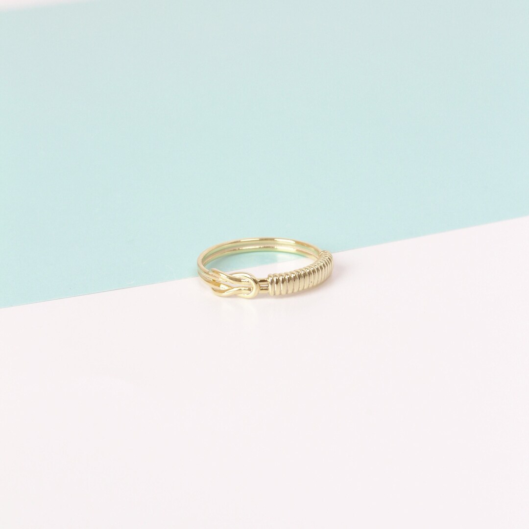 Gold Tangled Ring Rope Gold Ring Sailor Knot Ring Gold Ring Tie Ring ...