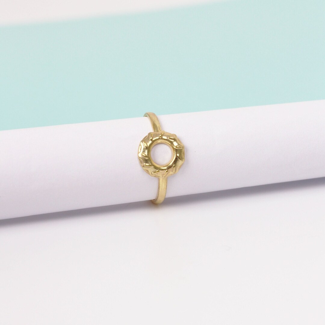 Playful 10k-18k Gold Donut Ring | Sterling Silver Candy Jewelry ...