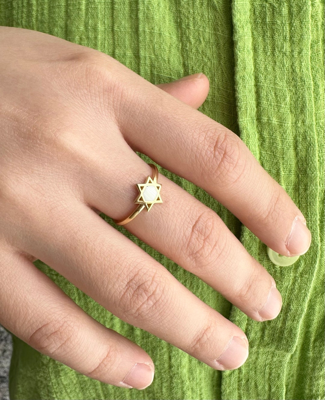Gold Star of David Ring David's Star Ring Seal of - Etsy