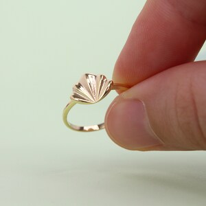 Gold Seashell Ring Gold 14k Summer Gold Ring Pretty Summer Time Ring ...