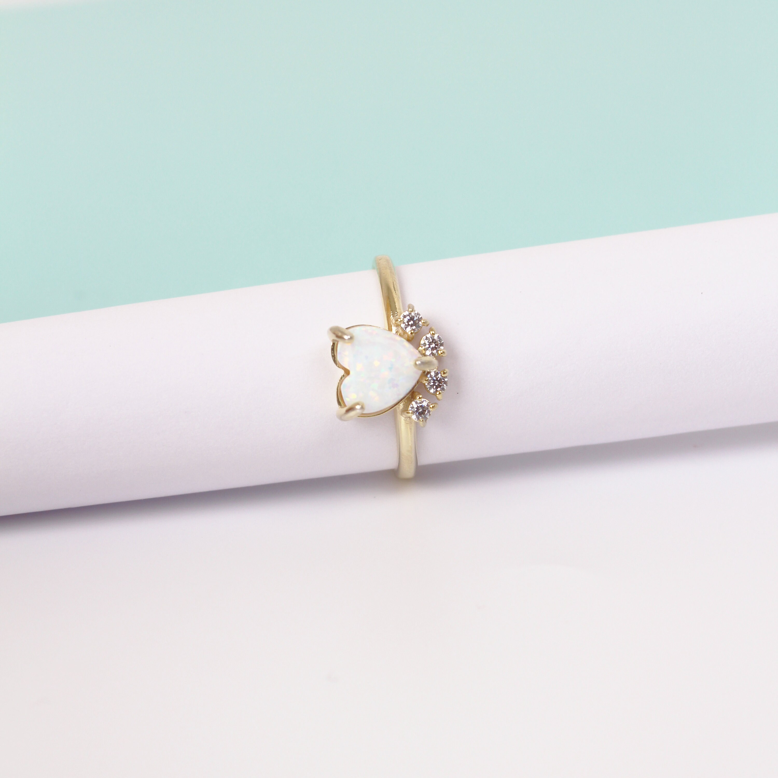 Gold Paw Ring Gold Opal Ring Dog Paw Ring Cat Paw Ring - Etsy