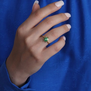 Gold Turtle Ring Tortoise Ring Green Enamel Ring Silver Turtle Ring ...