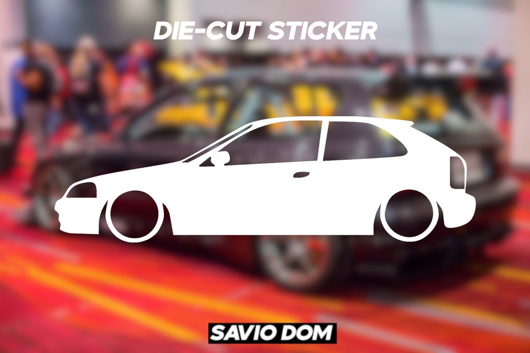 Japanese JDM Sticker | Honda Civic | Die-cut Silhouette Vinyl Decal ...
