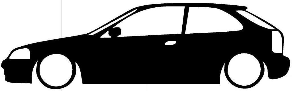 Japanese JDM Sticker Honda Civic Die-cut Silhouette Vinyl Decal ...