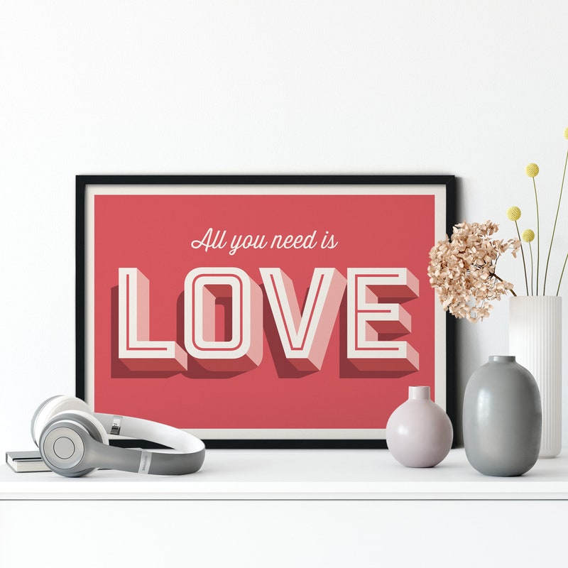 Vintage Typography Poster - Etsy UK