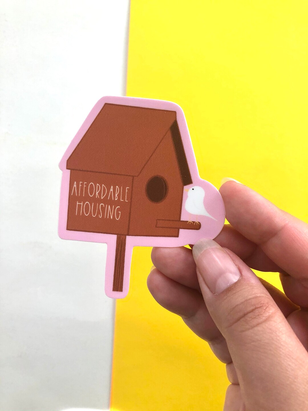 Affordable Housing Die-cut Sticker Birdhouse Sticker Funny Stickers ...
